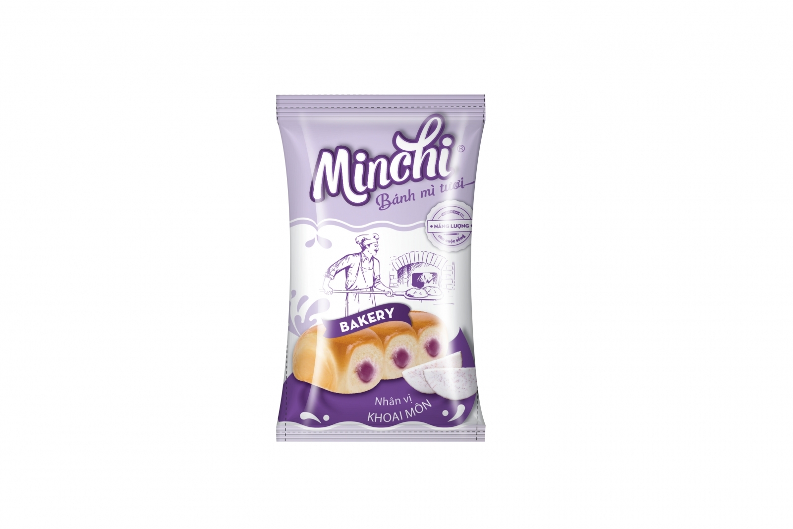 BÁNH MÌ TƯƠI MINCHI 3 MÚI NHÂN KHOAI MÔN - 80G